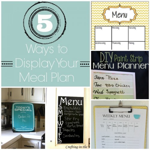5 Ways to Display Your Meal Plan - The Home and Garden Cafe